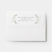 Elegant Earthy Greenery Personalized Envelope | Zazzle