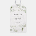 Elegant Earthy Greenery Personalized Names Date Gift Tags | Zazzle