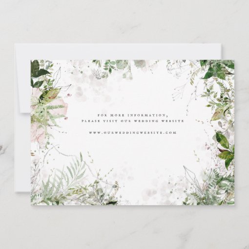Elegant Earthy Greenery Photo Save The Date | Zazzle