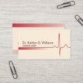 Elegant ECG wave cardiologist business card | Zazzle