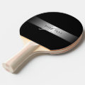 Elegant Editable Monogram Script Writing | Black Ping Pong Paddle | Zazzle