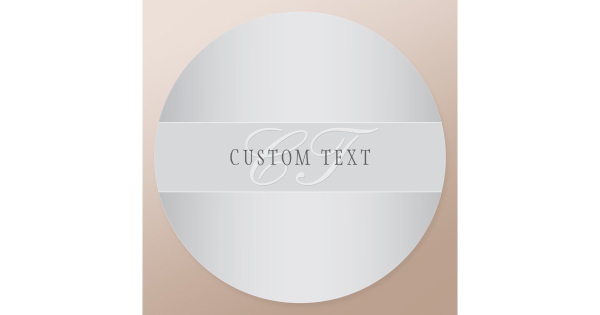 Elegant Editable Monogram Script Writing | Grey Classic Round Sticker ...