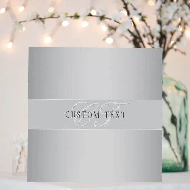 Elegant Editable Monogram Script Writing | Grey Foam Board | Zazzle