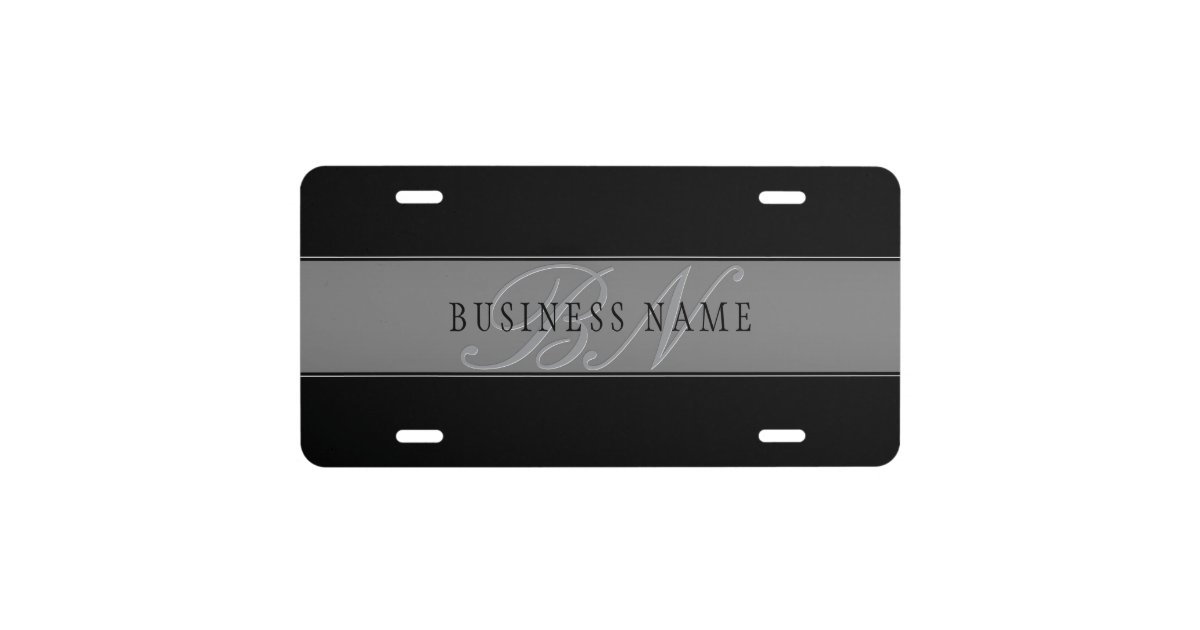 Elegant Editable Script Business Name/other Text License Plate | Zazzle
