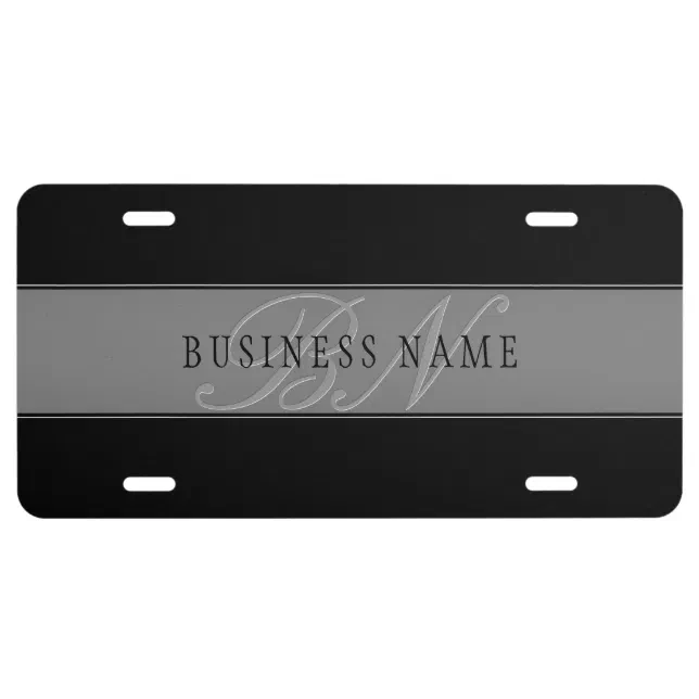 Elegant Editable Script Business Name/other Text License Plate | Zazzle