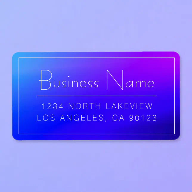 Elegant Editable Text & Modern Return Address Label | Zazzle