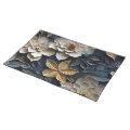 Elegant Embossed 3D Floral Relief Cloth Placemat | Zazzle