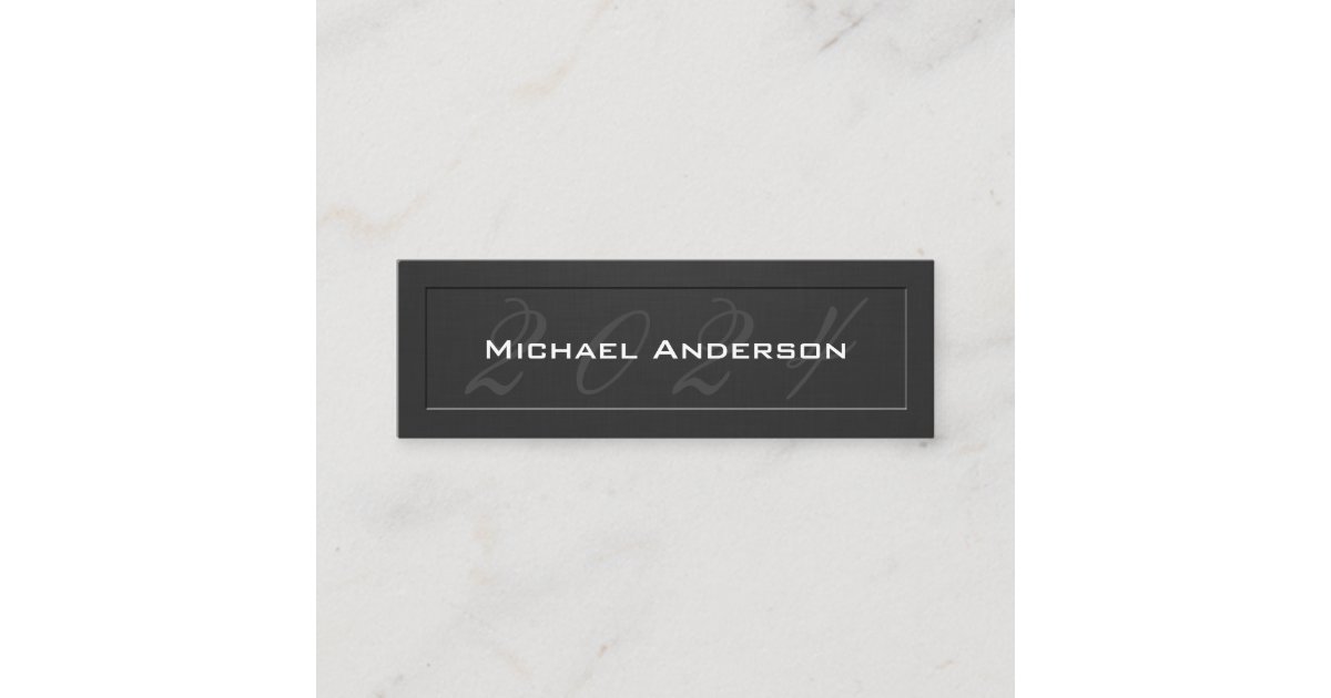 Elegant Embossed Look Senior Class Graduation Calling Card | Zazzle