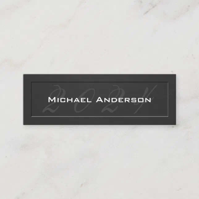 Elegant Embossed Look Senior Class Graduation Calling Card | Zazzle