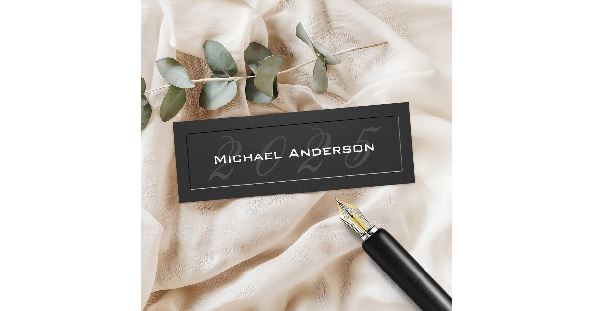 Elegant Embossed Look Senior Class Graduation Calling Card | Zazzle