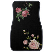 Elegant Embossed Pink Roses Car Mat | Zazzle