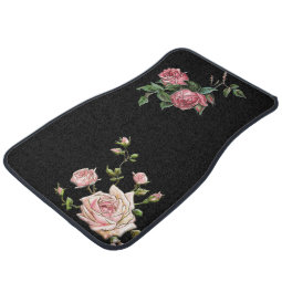 Elegant Embossed Pink Roses Car Mat | Zazzle