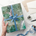 Elegant Emerald Crystal Wrapping Paper | Zazzle