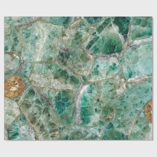 Elegant Emerald Crystal Wrapping Paper | Zazzle