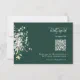Elegant Emerald Green Leaves QR Code Response Card | Zazzle