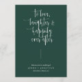 Elegant Emerald Green Modern Minimalist Wedding Program | Zazzle