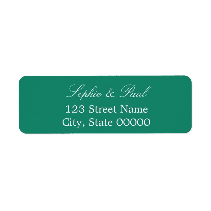 Elegant Emerald Green Return Address Label | Zazzle.com