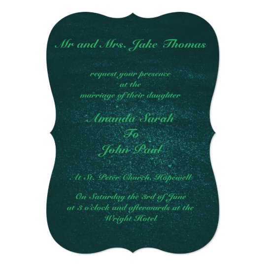 Elegant Emerald Green Wedding Invitation | Zazzle.com