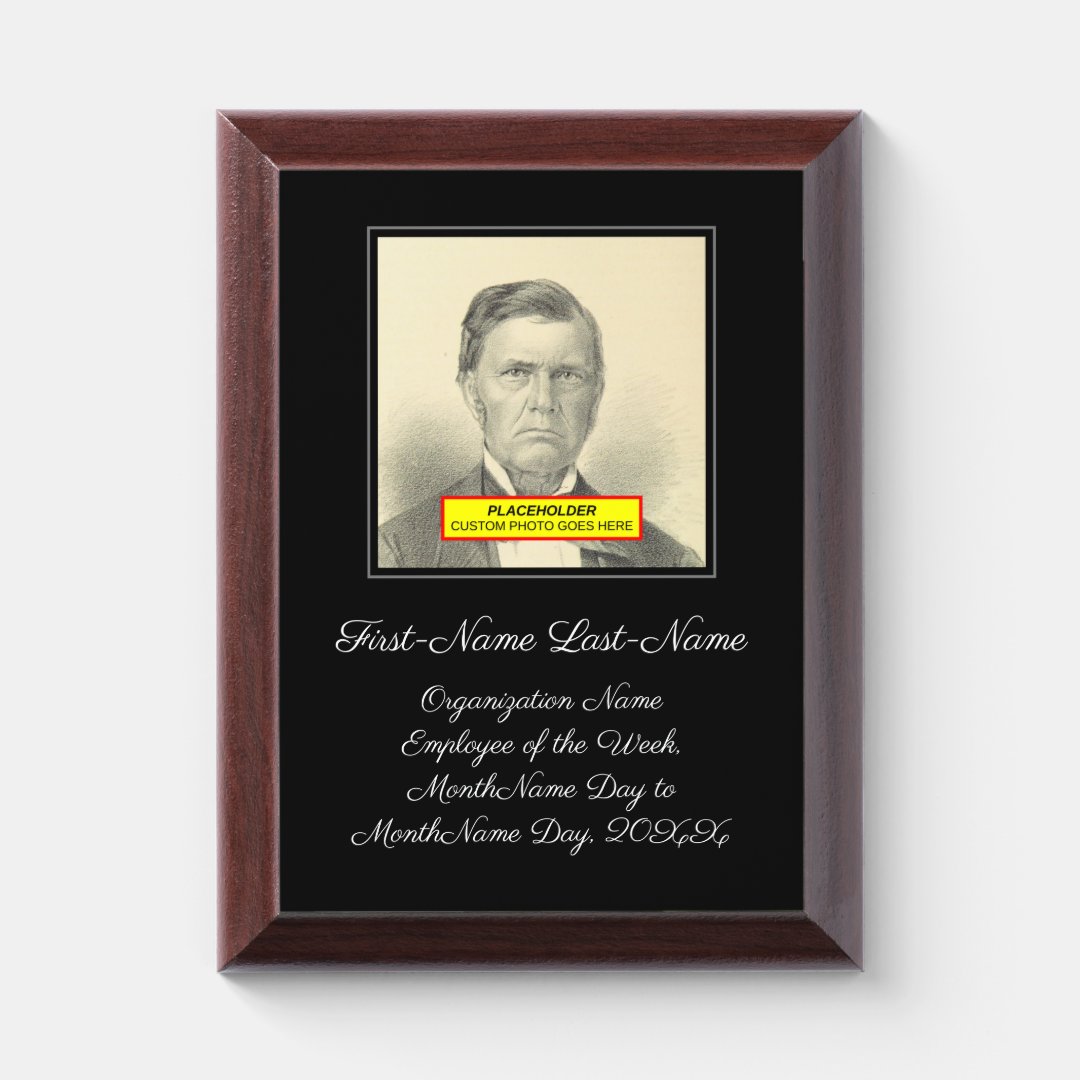 Elegant "Employee of the Week" Award Plaque | Zazzle
