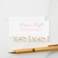 Elegant Enchanted Pink Floral Diaper Raffle Enclosure Card | Zazzle