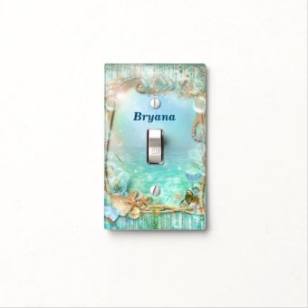 Elegant Enchanted Under The Sea Beach Light Switch | Zazzle