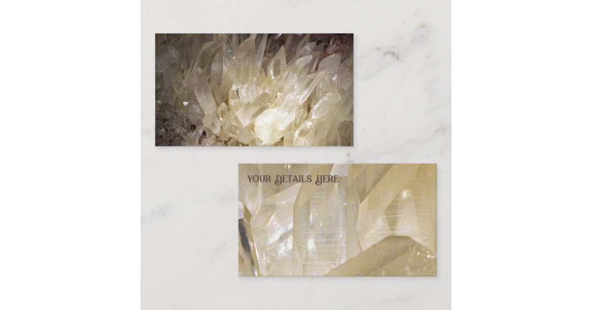 Elegant Energy Graphic Clear Quartz Business Card | Zazzle