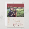 Elegant Engaged Tricolor Engagement Photo Party Invitation | Zazzle