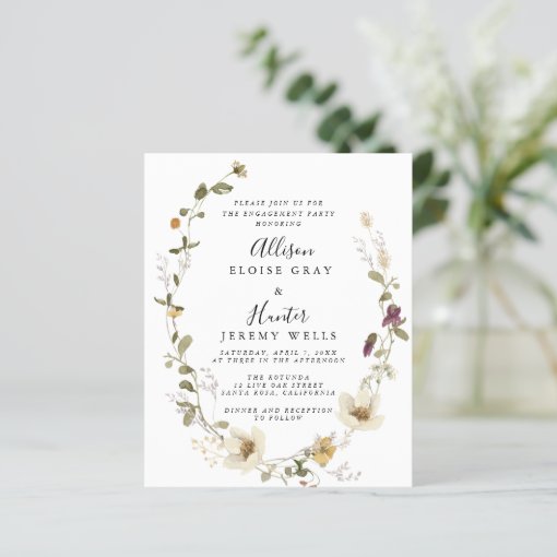 Elegant Engagement Party Invitation | Zazzle