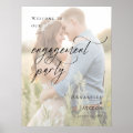 Elegant Engagement Party photo welcome Poster | Zazzle