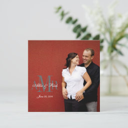 Elegant Engagement Photo Wedding Invitations Back | Zazzle