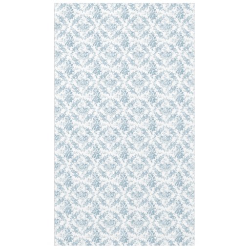 Elegant Engraved Blue and White Floral Toile Tablecloth | Zazzle