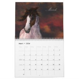 Elegant Equine Calendar Fantasy Horse Art Calendar | Zazzle