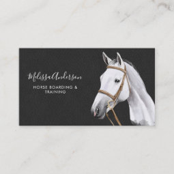 Elegant Equine Horse Personalized Equestrian Business Card | Zazzle
