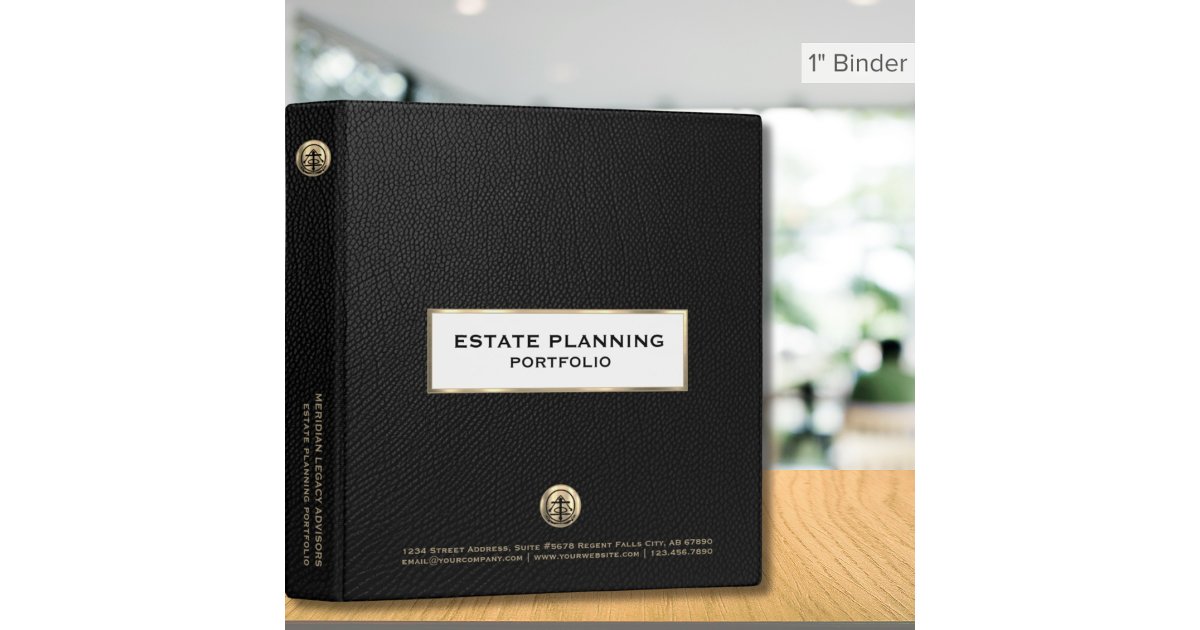 Elegant Estate Planning Binder | Zazzle