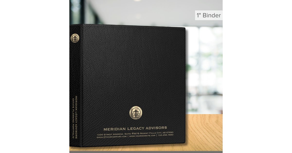 Elegant Estate Planning Portfolio Binder | Zazzle