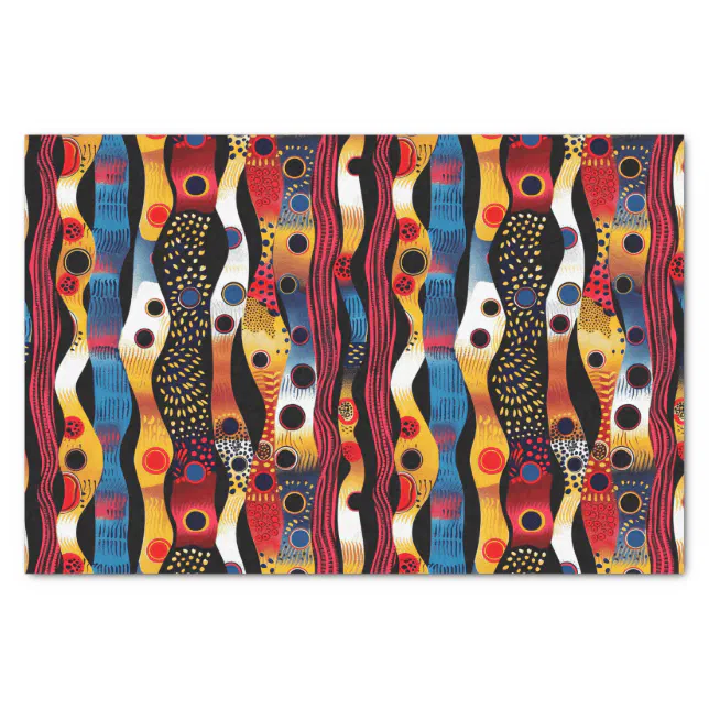 Elegant Ethnic African Pattern with Bold Colors Tissue Paper | Zazzle