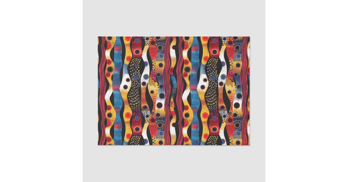 Elegant Ethnic African Pattern with Bold Colors Tissue Paper | Zazzle