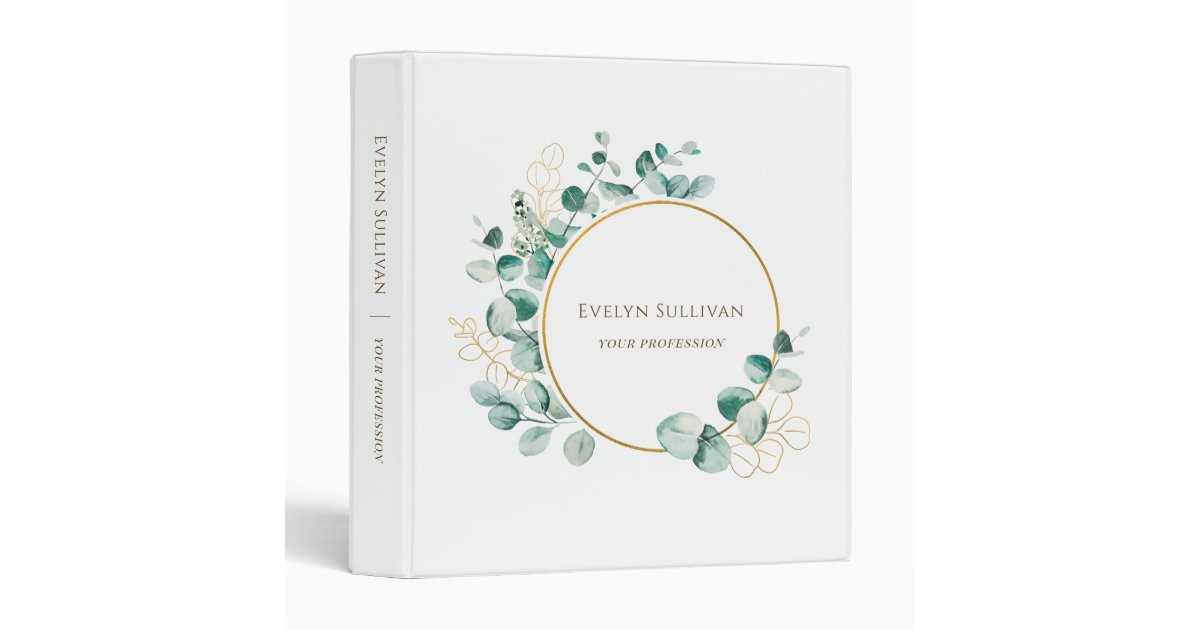 Elegant eucalyptus binder | Zazzle