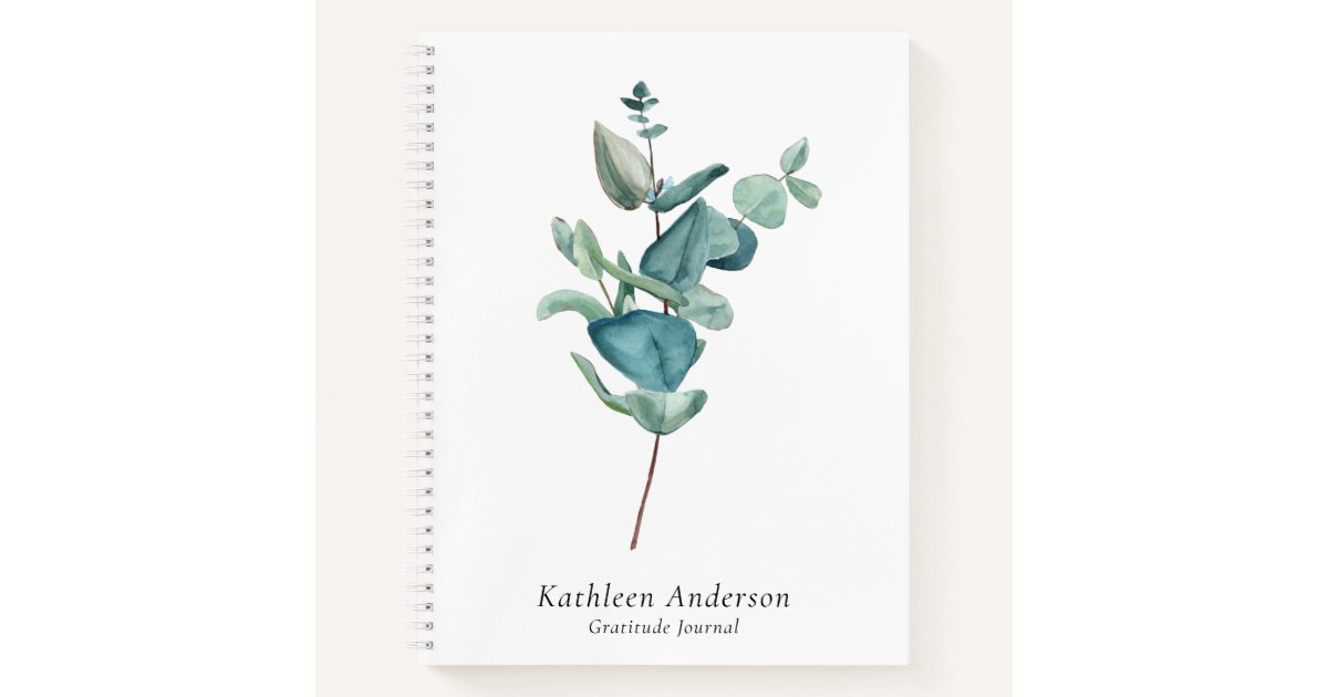 Elegant Eucalyptus Gratitude Journal | Zazzle