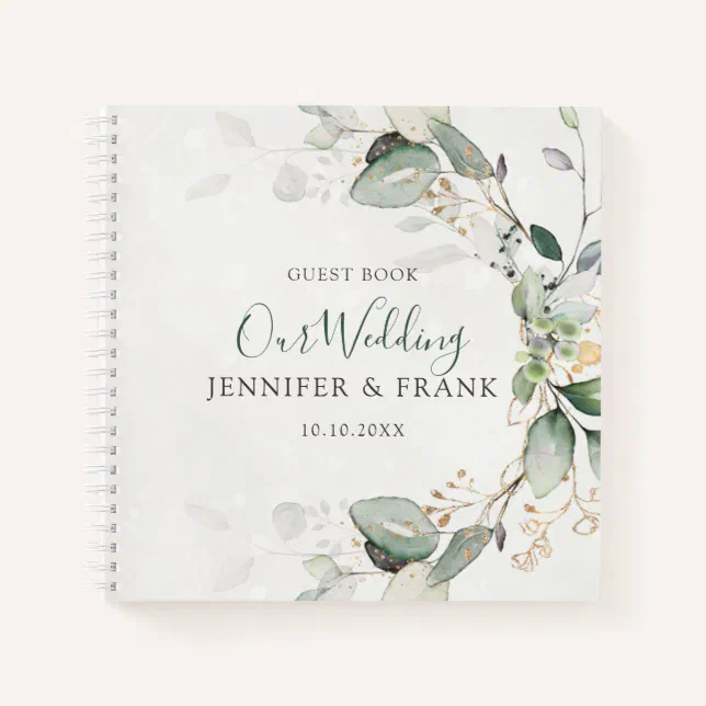 Elegant Eucalyptus Greenery Botanical Notebook | Zazzle