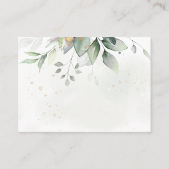 Elegant Eucalyptus Greenery Gold Accommodations Enclosure Card | Zazzle