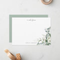 Elegant Eucalyptus Greenery Note Card | Zazzle