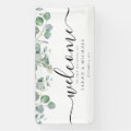 Elegant Eucalyptus Greenery Wedding Welcome Banner | Zazzle