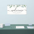 Elegant Eucalyptus Greenery Wedding Welcome Banner | Zazzle