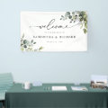 Elegant Eucalyptus Greenery Wedding Welcome Banner | Zazzle