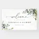 Elegant Eucalyptus Greenery Wedding Welcome Banner | Zazzle