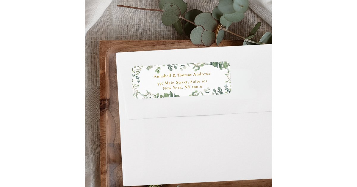 Elegant, Eucalyptus Label | Zazzle