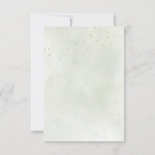 Elegant Eucalyptus Leaves Greenery Gold Wedding RSVP Card | Zazzle