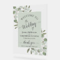 Elegant Eucalyptus Sage Green Wedding Welcome Acrylic Sign | Zazzle