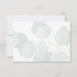 Elegant Eucalyptus Script Monogram Note Card | Zazzle